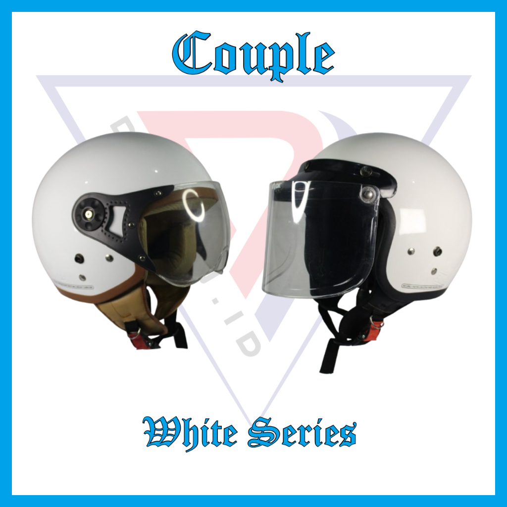 Jual Helm Couple Retro X Hijab set Visor Clear SNI | Shopee Indonesia