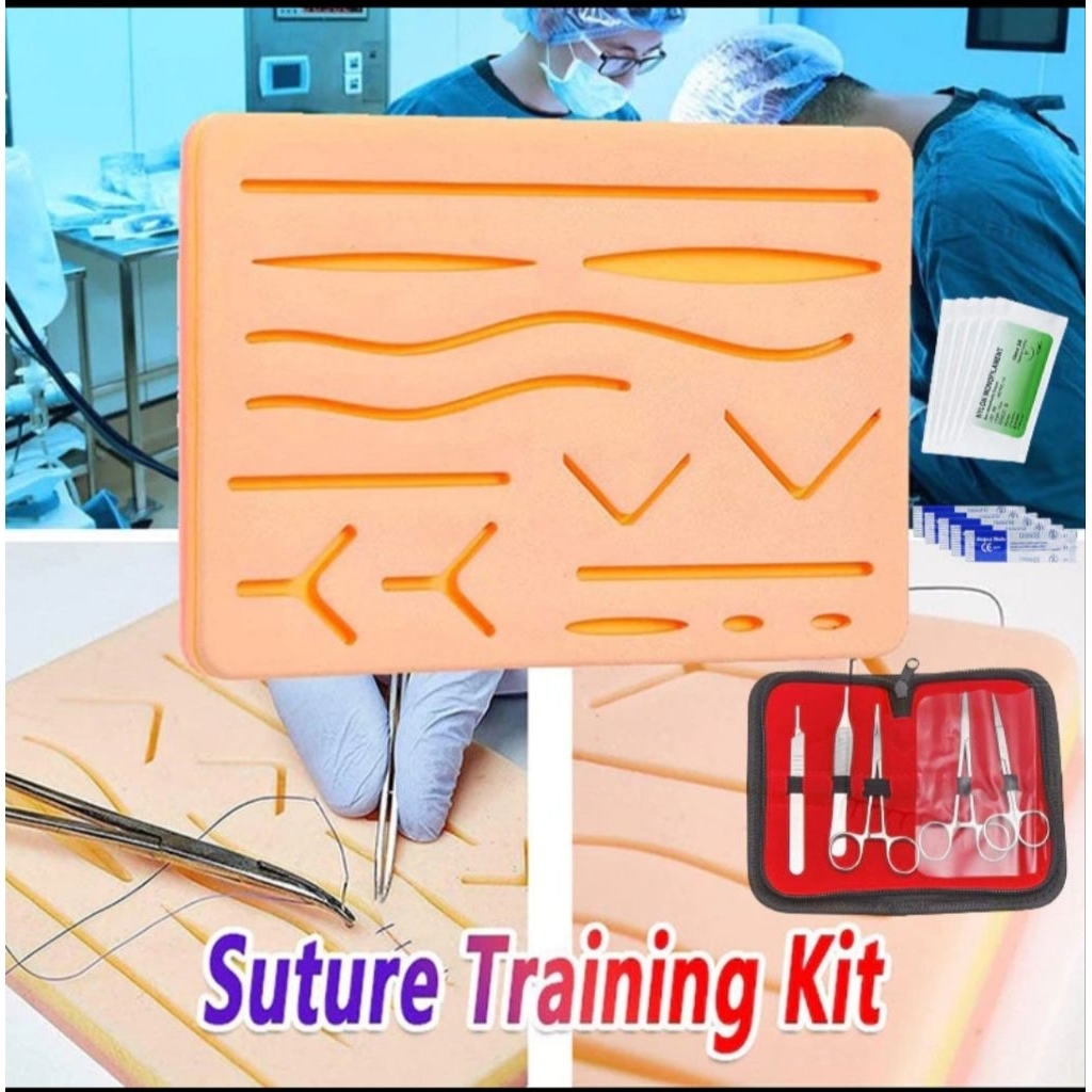 Jual CARAT Model Kulit Silikon Pad Sutura Latih Jahit Luka Medis Wound ...