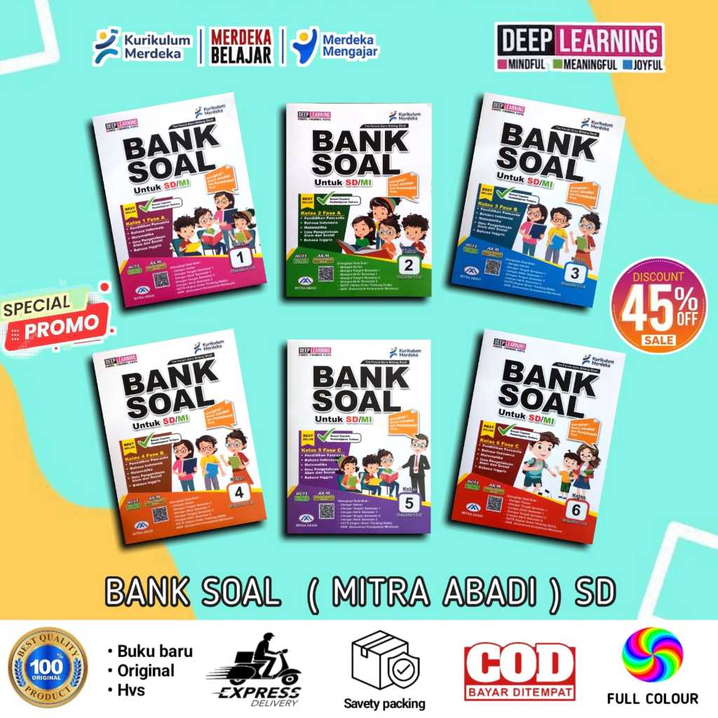 Jual BANK SOAL DEEP LEARNING ( NEW ) KELAS 1,2,3,4,5,6 SD KURIKULUM MERDEKA - MITRA ABADI - MA ...
