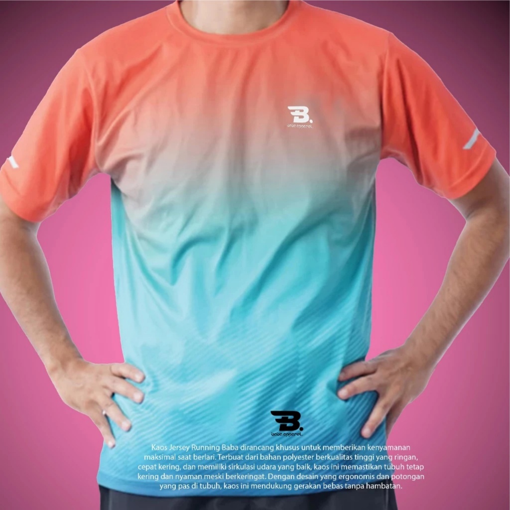 Jual (BISA COD) Baba Apparel Baju Olahraga Lari Jersey Running Milano ...