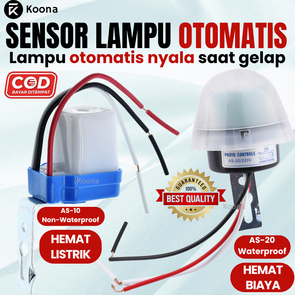Jual Poto Cell AS10 AS20 Sensor Lampu Cahaya Otomatis Waterproof ...