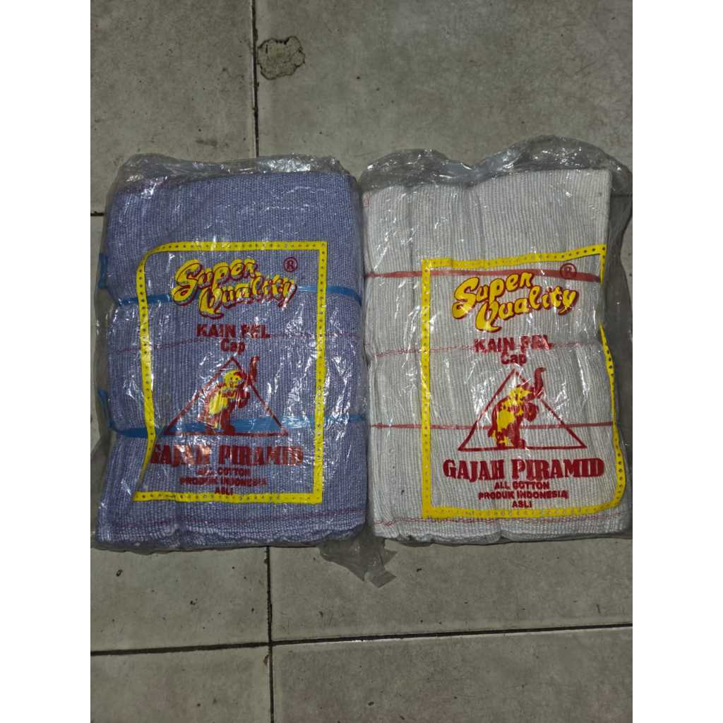 Jual Kain Lap Pel Gajah Piramid – Serap Air Super | Warna Biru & Putih ...