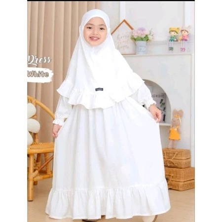 Jual Gamis anak terbaru Hafifa satu set dengan Hijab bahan Crinkle ...