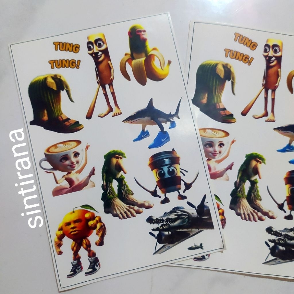 Jual Stiker Anomali Tung Tung Tung Sahur Italian Brainrot Stiker Set ...