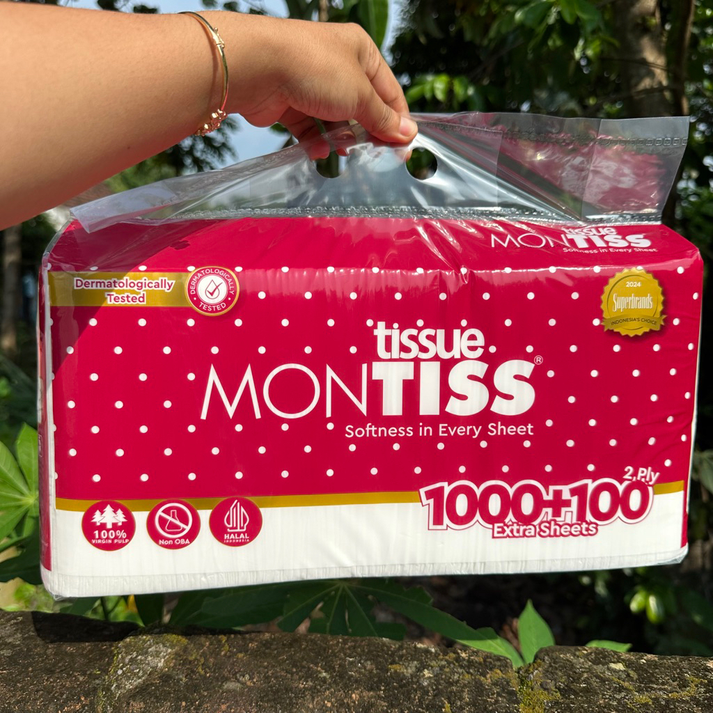 Jual tisu montiss jumbo 1000+100 sheet kemasan baru | Shopee Indonesia