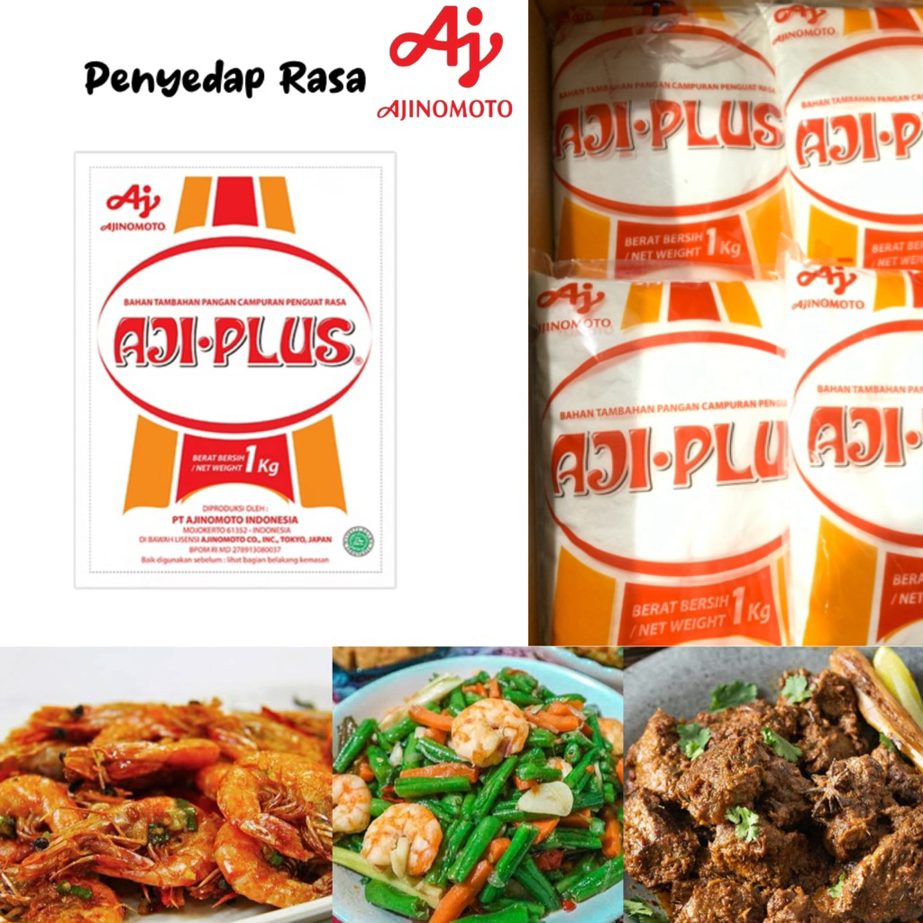 Jual penyedap rasa aji-plus ajinomoto msg plus 1 kg penambah gurih masakan | Shopee Indonesia