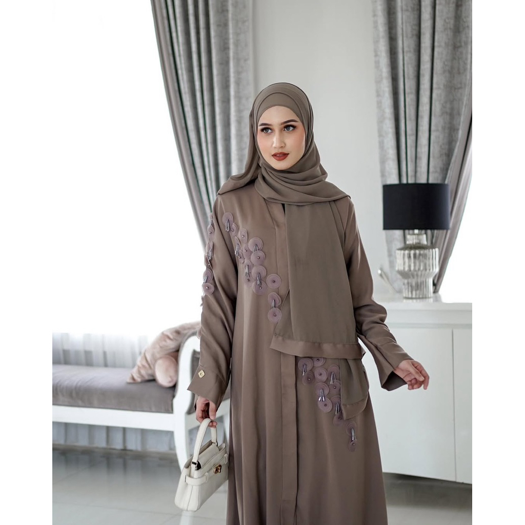 Jual farah abaya bisa jadi outer full kancing | Shopee Indonesia