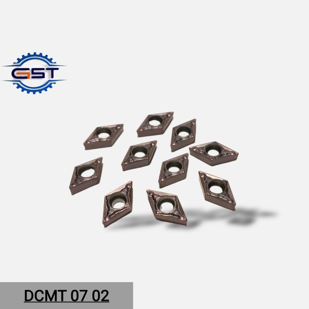 Jual Insert DCMT0702 carbide DCMT07 02 mata pisau bubut kecil DCMT 07 ...