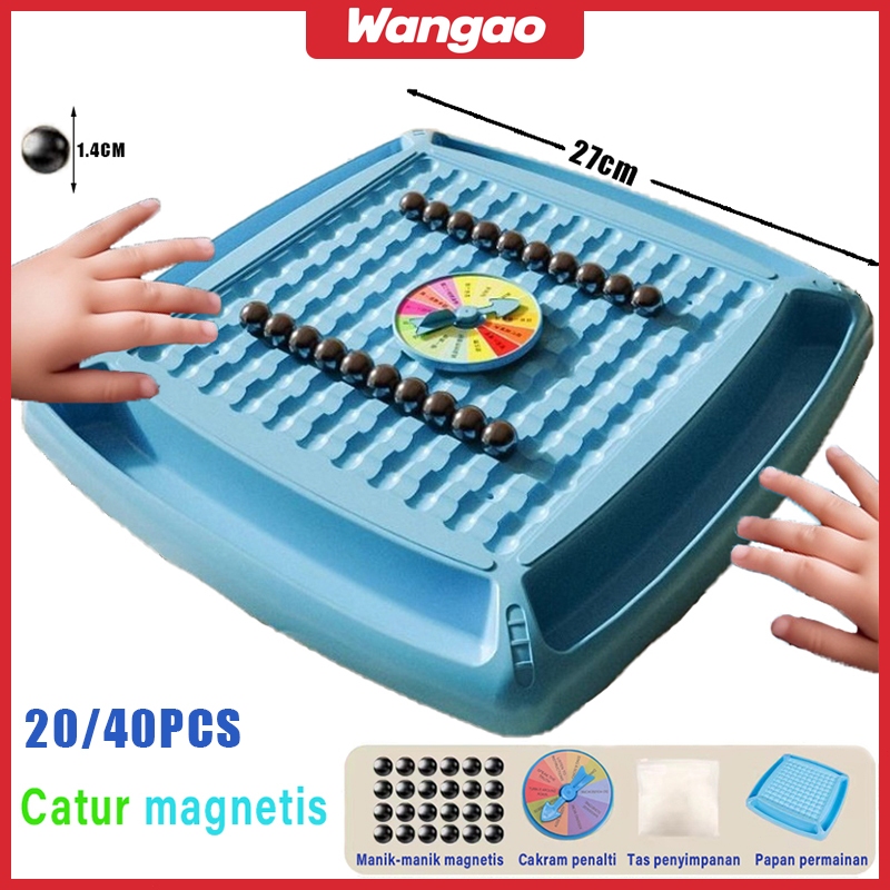 Jual WANGAO 40 PCS Magnet Chess Game Catur Chess Board Permainan Papan ...