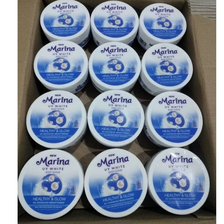 Jual Marina Body Scrub Healthy and Glow / Biru 185ml | Shopee Indonesia