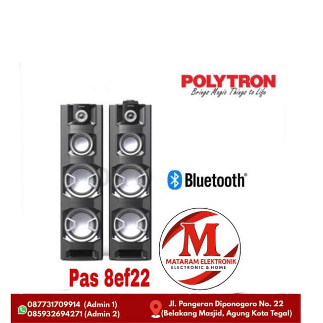 Jual POLYTRON SPEAKER AKTIF 8" PAS 8EF22 BLUETOOTH USB KARAOKE ...