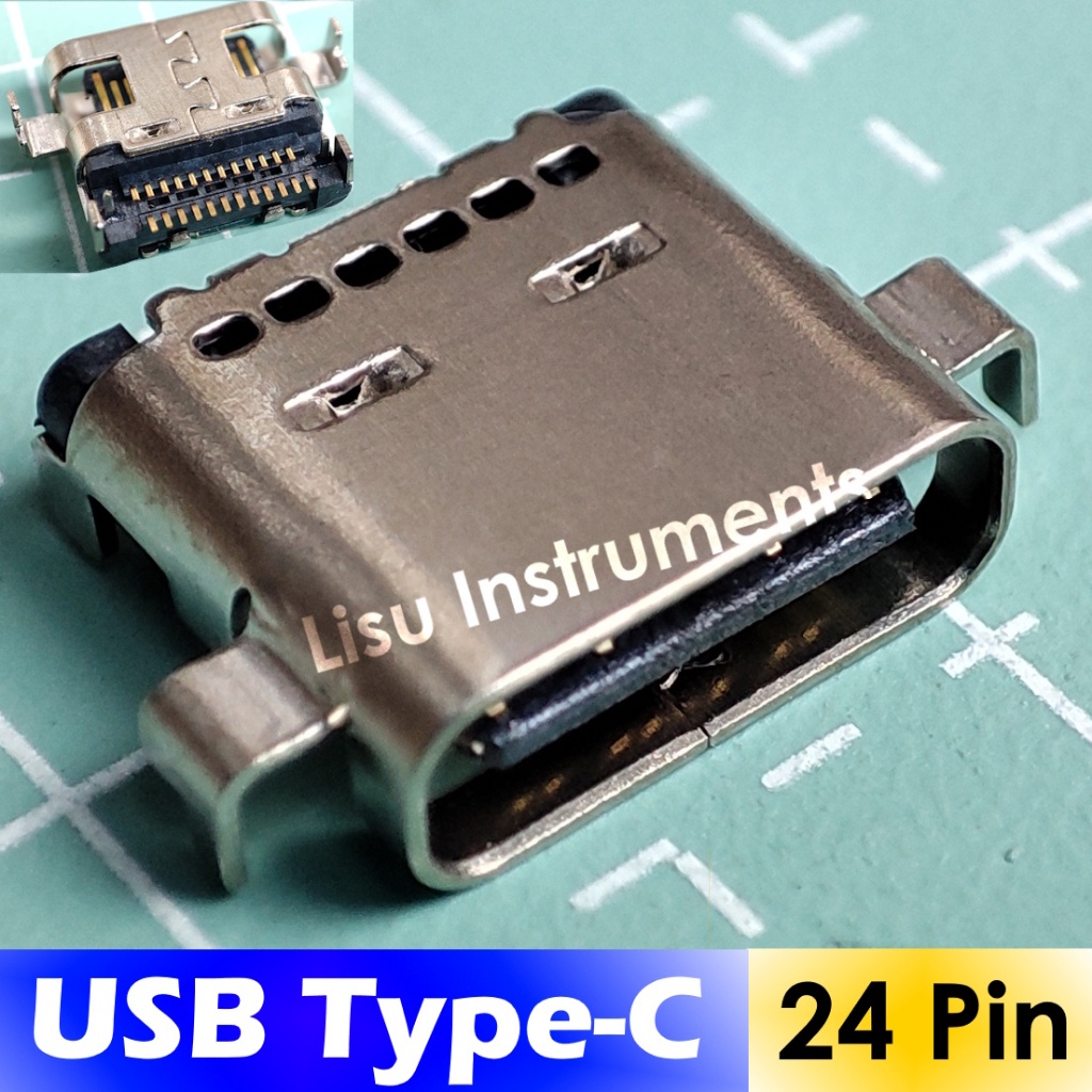 Jual Female 24P Type-C SMD USB Connector Socket USB-C GT-USB-7007B 24 ...