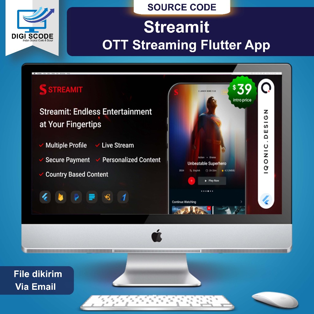 Jual Streamit - OTT Streaming Flutter App (Add-on) SOURCE CODE | Shopee Indonesia