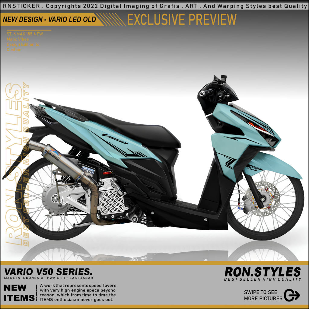 Jual VRV50 Cutting Striping Variasi Vario Led Old Striping Transparan ...