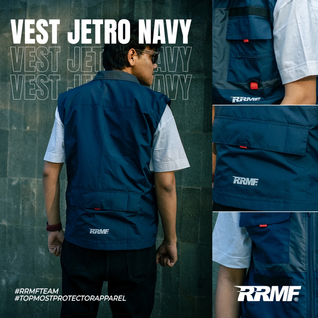 Jual RRMF Official Jentro Navy Vest New Rompi Pria | Shopee Indonesia