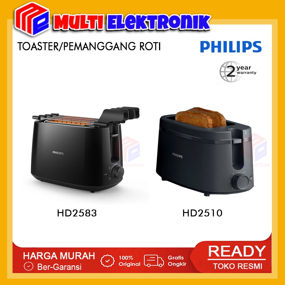Jual Philips Toaster HD2583 / HD2510 Pemanggang Roti 2 Slice | Shopee ...