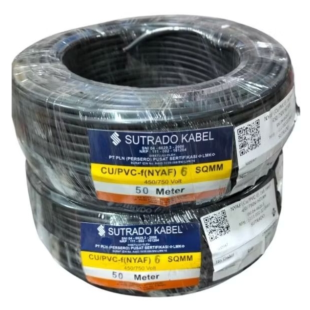 Jual Kabel Tunggal Serabut Tembaga NYAF 1x6mm 1 x 6 mm (Per 1 Meter) | Shopee Indonesia
