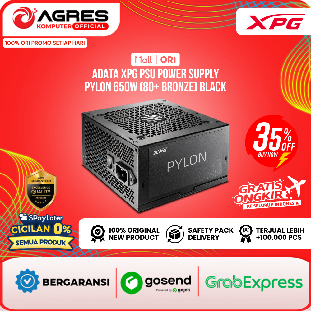 Jual ADATA XPG PSU POWER SUPPLY PYLON 550W 650W 750W (80+ BRONZE) BLACK ...