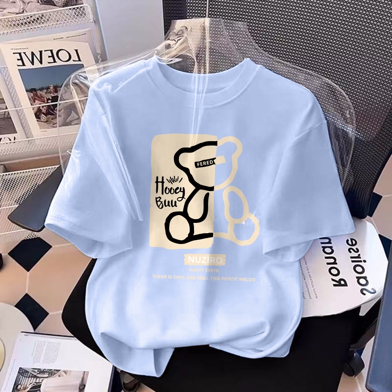 Jual XZHAINV Kaos Lengan Pendek Longgar Beruang Wanita Korea/pakaian ...