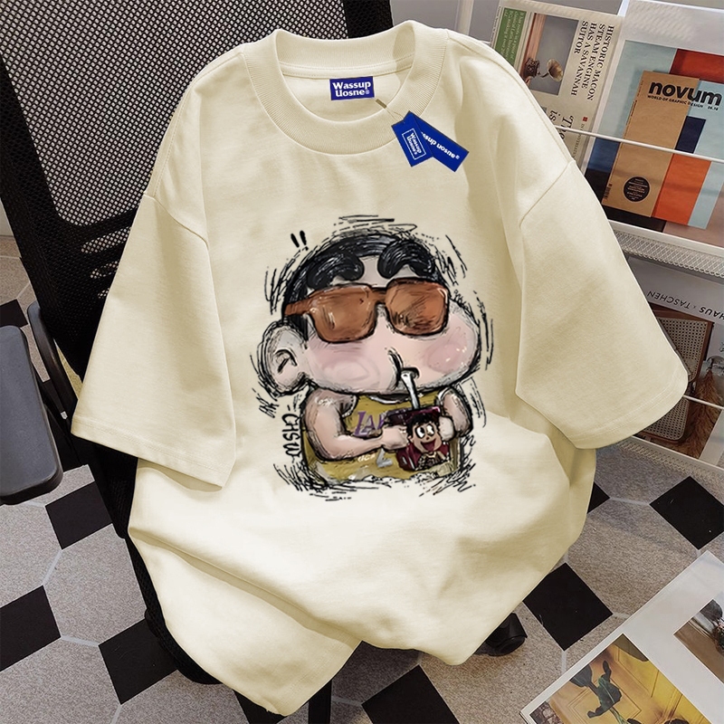 Jual BOOMBAP American retro Style T-shirt Oversize Lakers & Crayon Shin ...