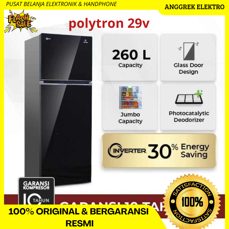 Jual KULKAS POLYTRON 29V INVERTER GARANSI RESMI - Kulkas 2 Pintu ...