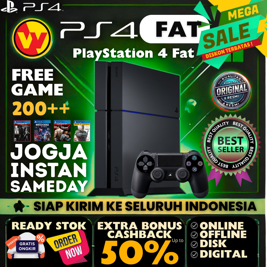 Jual SONY PS4 FAT 2TB Playstation 4 Fat 2TB ORIGINAL BONUS GAMES HITS ...