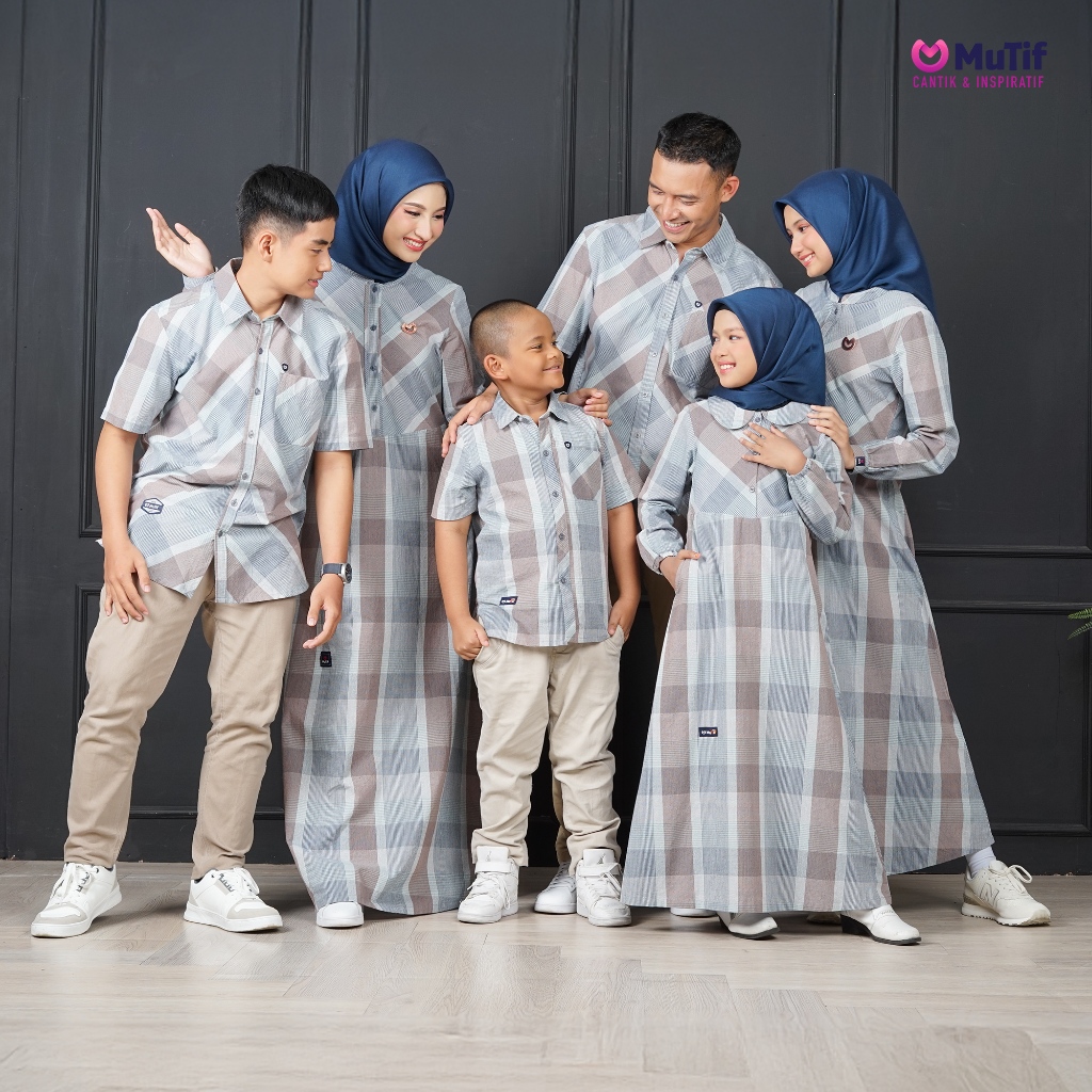 Jual MUTIF Sarimbit Alusia Ali Khaky Blue | Shopee Indonesia