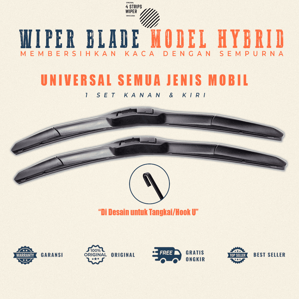 Jual UNIVERSAL Wiper Blade Premium Hybrid Universal Semua Jenis ...