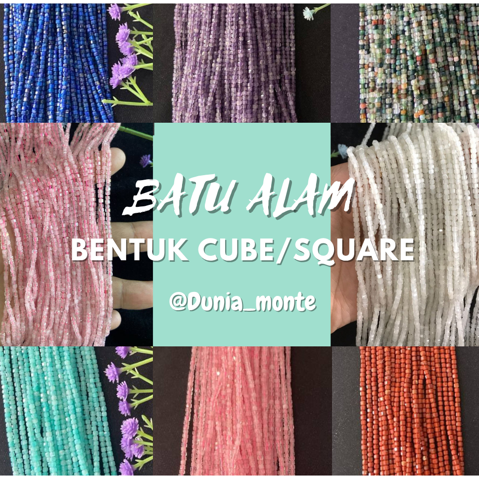 Jual DIY FOR CRAFTING - NATURAL BATU CUTTING SQUARE/CUBE/KOTAK (UKURAN ...