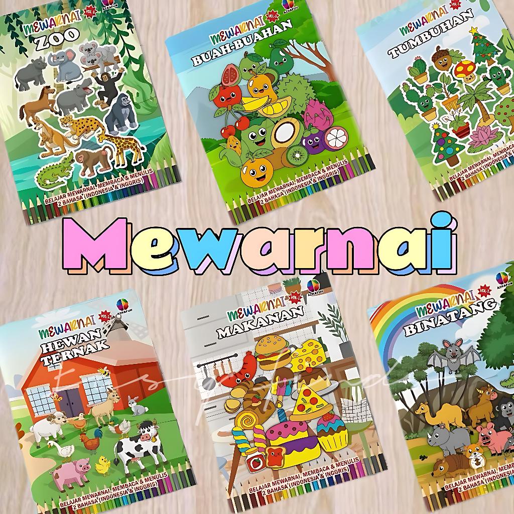 Jual BUKU MEWARNAI Full colour - buku mewarnai anak Coloring Book Indo ...
