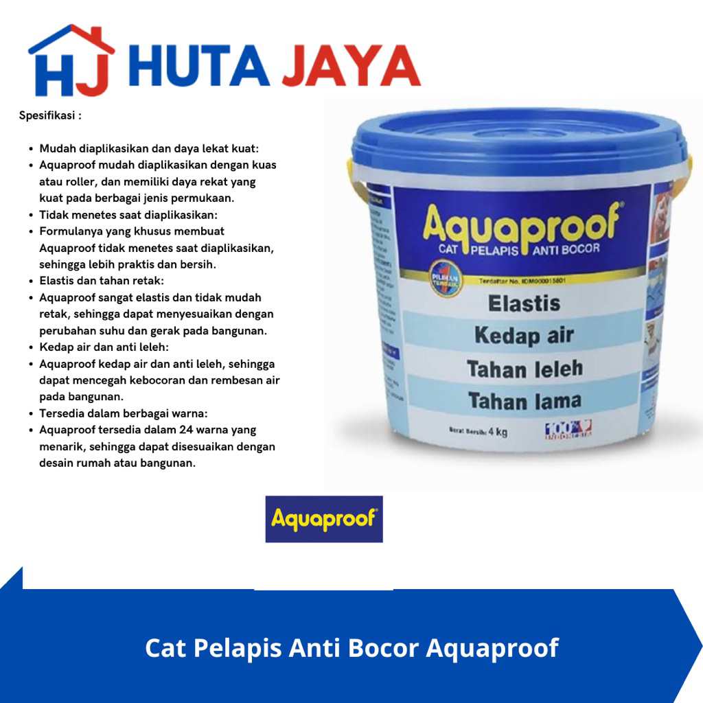 Jual Cat Pelapis Anti bocor Aquaproof 1Kg | Shopee Indonesia