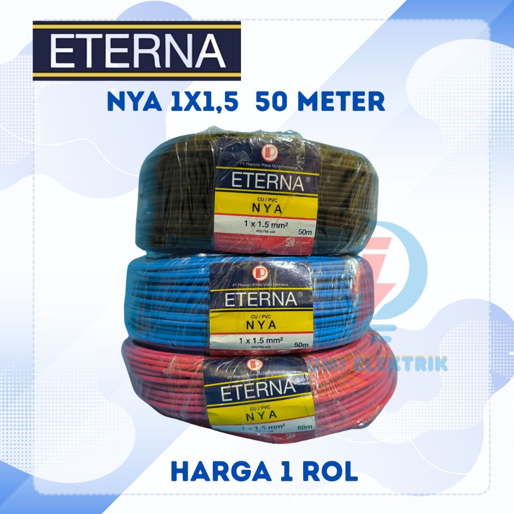 Jual KABEL ETERNA NYA 1x1,5 50 meter SNI LMK | Shopee Indonesia