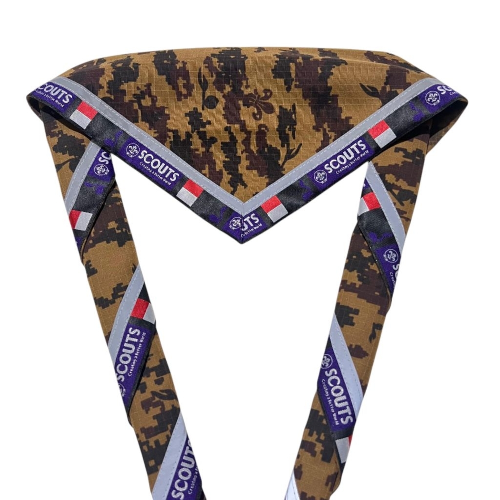 Jual Scraf Pramuka loreng woven lis tunas kelapa menyala dalam gelap ...