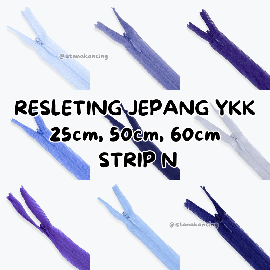 Jual Resleting Jepang YKK | Ukuran 25cm 50cm 60cm Original YKK Premium Zipper Jepang Strip N ...