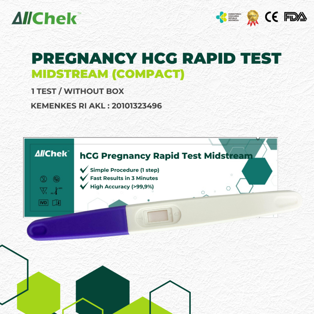 Jual ALLCHEK Pregnancy HCG Rapid Test Midstream (BOX) 1 Test | Shopee ...