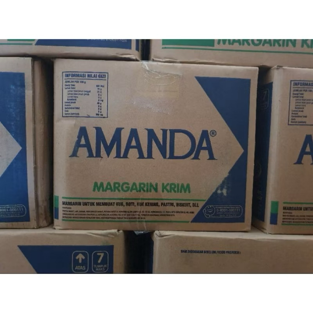 Jual Amanda Margarine Cream 15Kg / Mentega Amanda Cream 15kg/1Dus ...