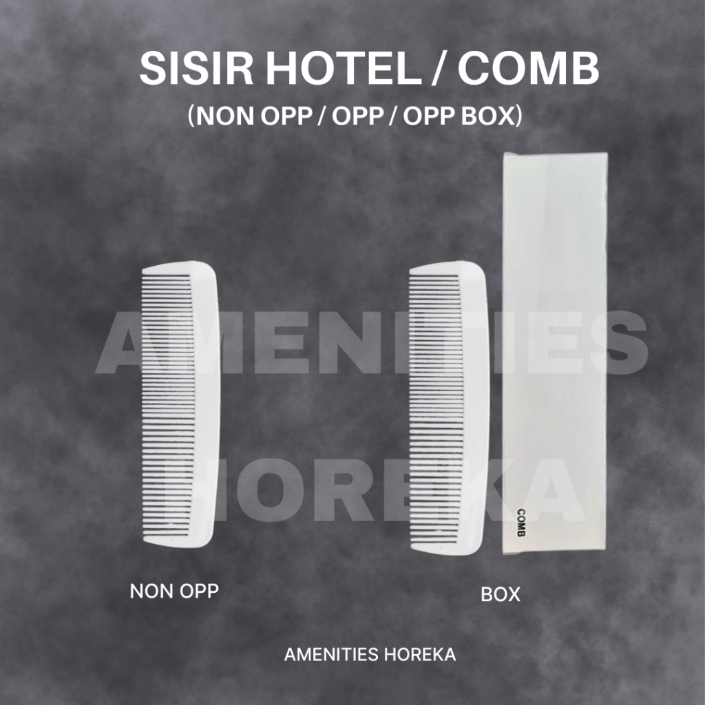 Jual Sisir hotel / Sisir saku / Comb - Putih dan Hitam (Non OPP/ OPP ...