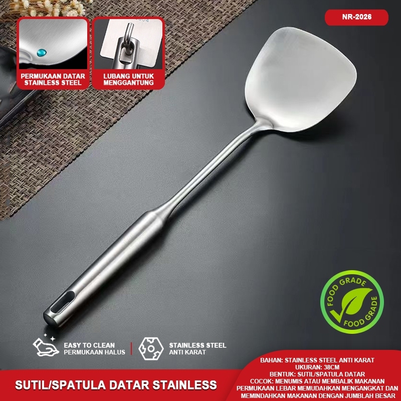 Jual Spatula Sodet Sutil Stainless Tebal Sotel Penggorengan Nasi Goreng ...