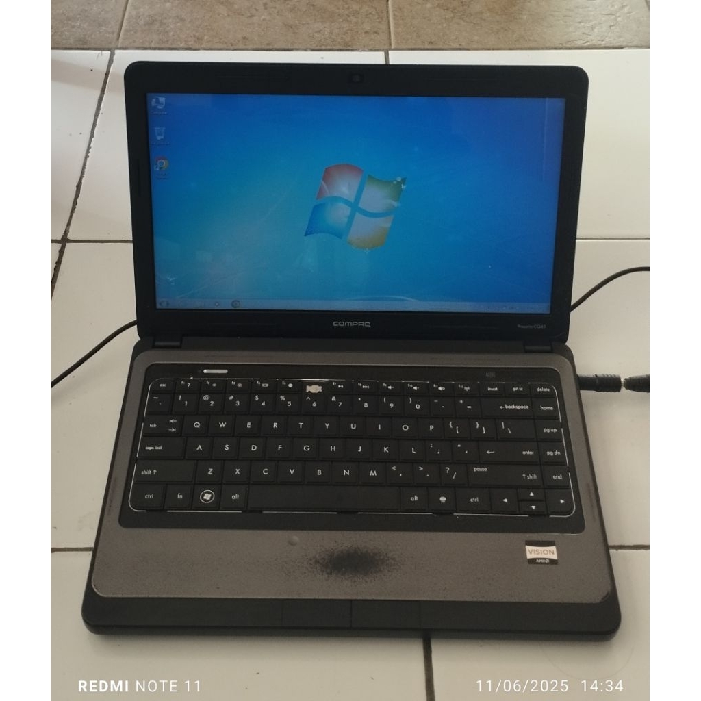 Jual Laptop compaq CQ43 AMD E-300 DDR3 minus tombol F6 copot & tidak ...