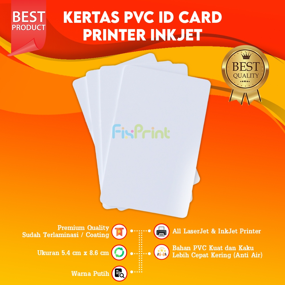 Jual PVC ID Card White 8.6 x 5.4 cm PVC Instant Tray ID Support Printer ...