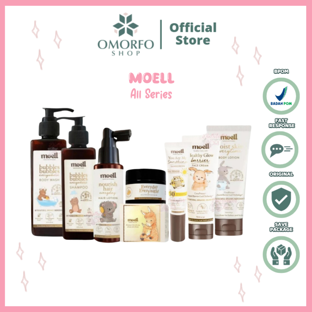 Jual ️Omorfo ️MOELL BABY ALL SERIES | Moell Body Wash 185ml | Moell ...