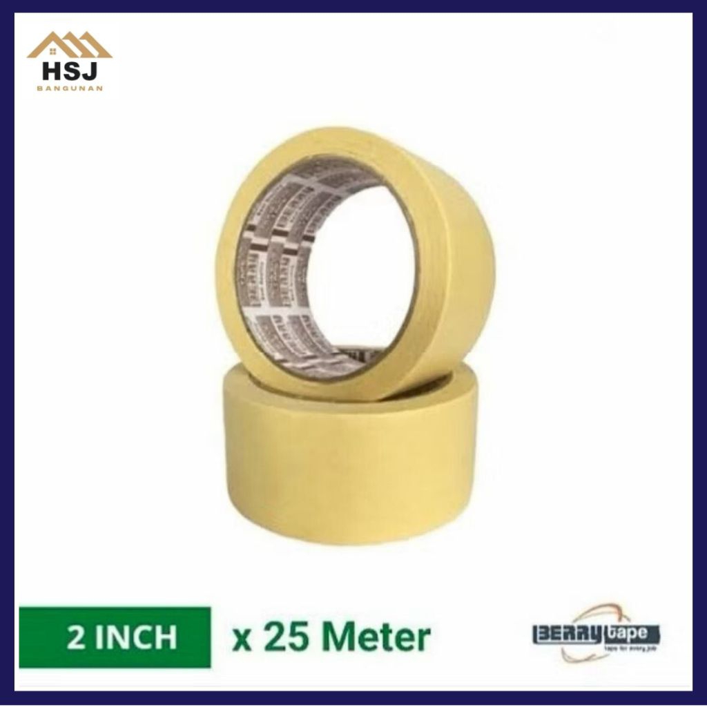 Jual [GROSIR] Isolasi Kertas Besar Masking Tape Berry 2 inch x 25mm ...