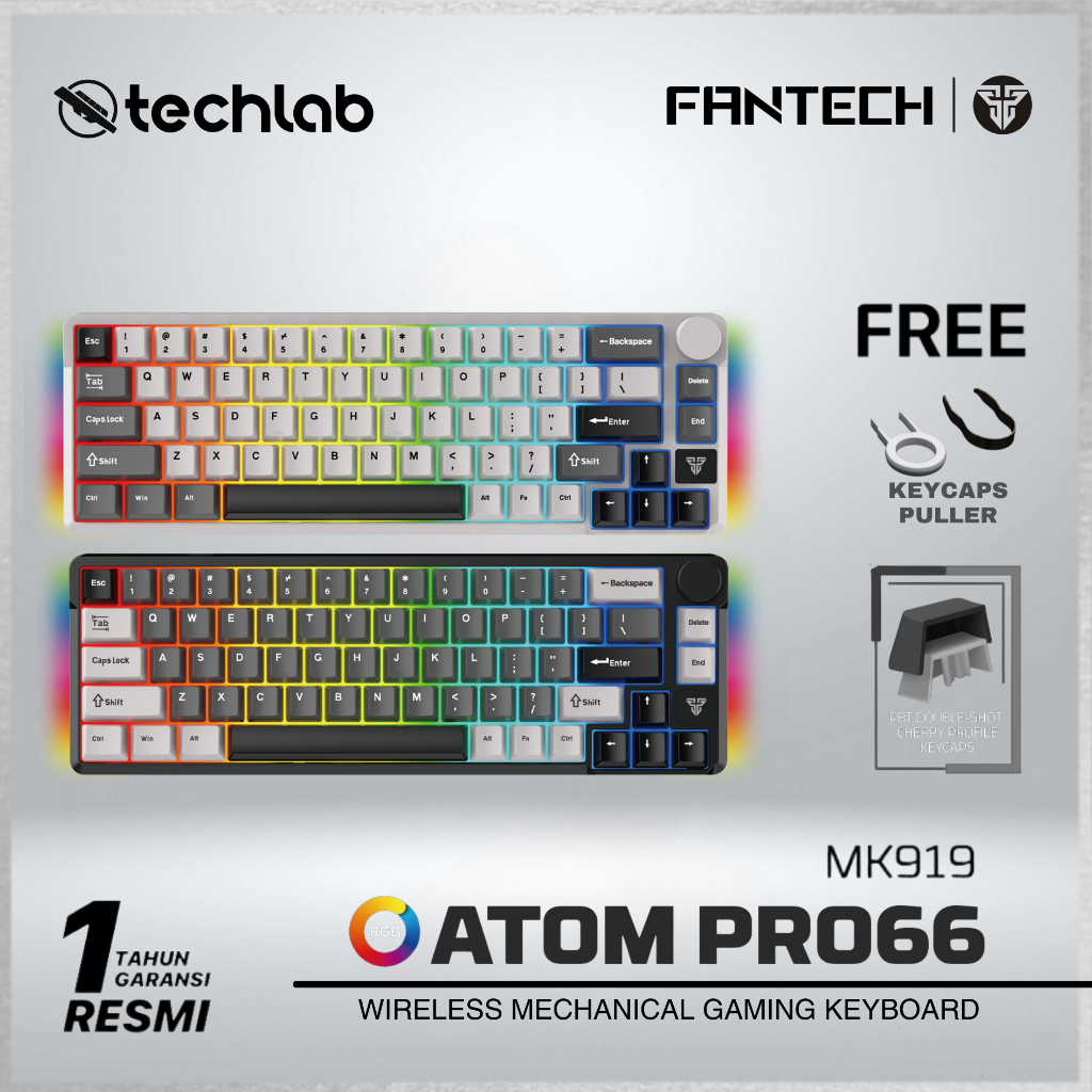 Jual Fantech ATOM PRO 66 / ATOM PRO66 / MK919 Layout 65% Cherry Profile ...