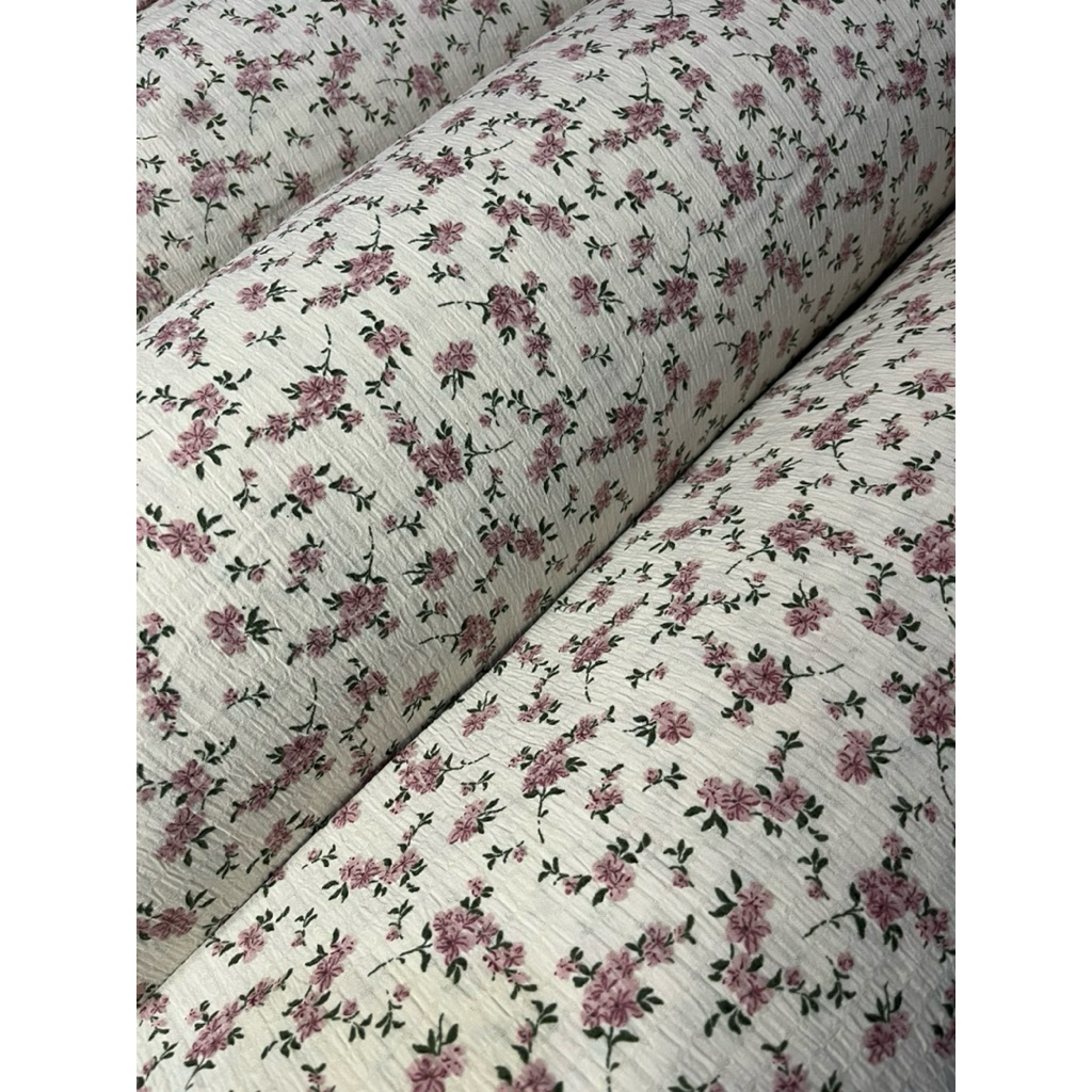 Jual KAIN CRINGKLE MOTIP BUNGA CAMILA KOREAN VINTAGE BRANDED COD ...