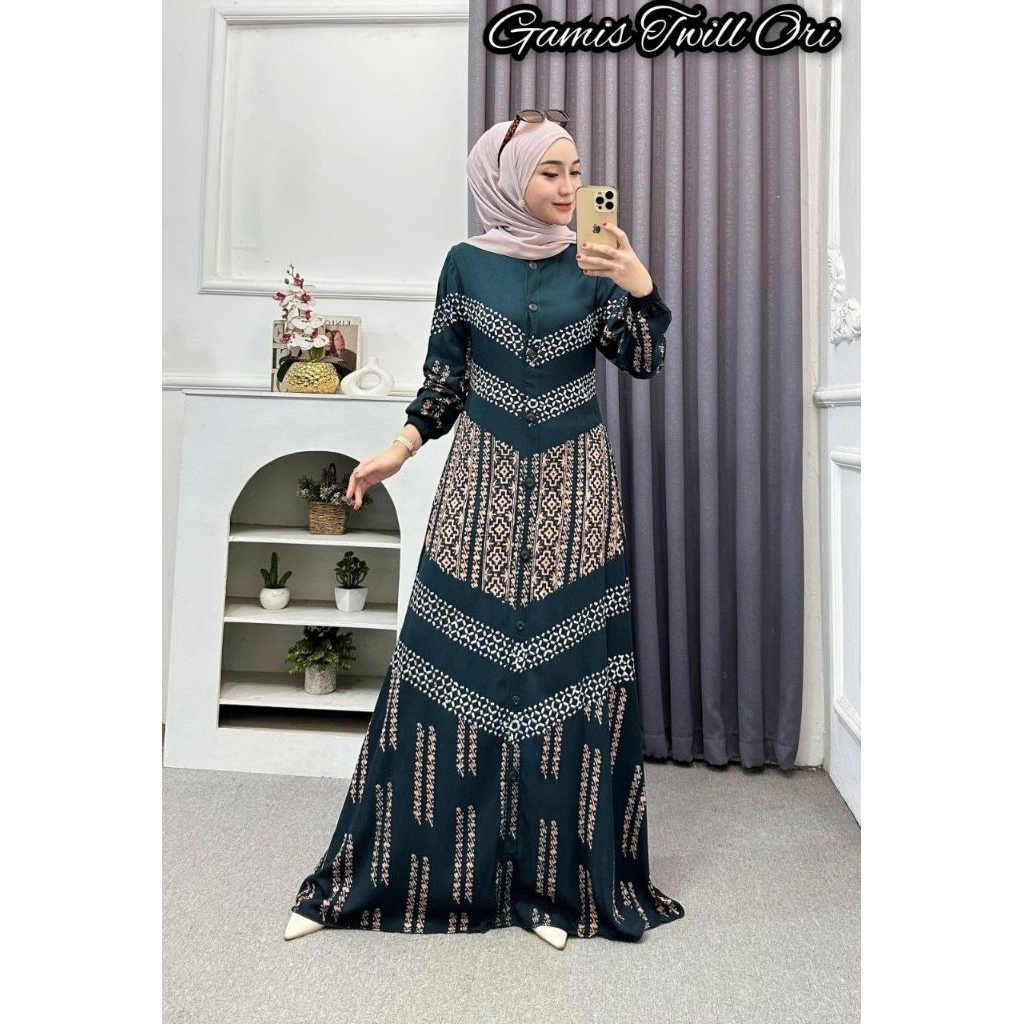 Jual Gamis Twill ori pekalongan Gamis cap Gamis kancing Gamis busui ...