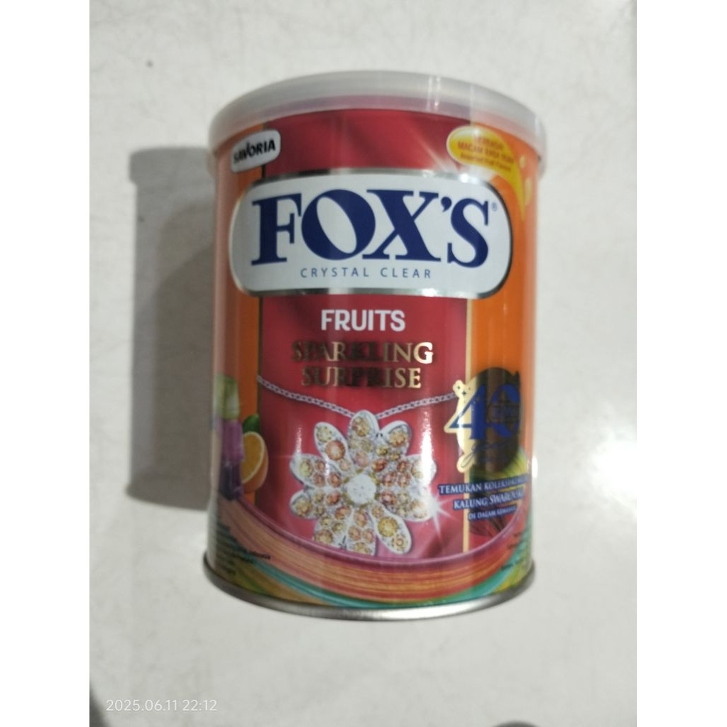 Jual Permen Foxs Crystal Clear Fruits Sparkling Surprise || Berat ...