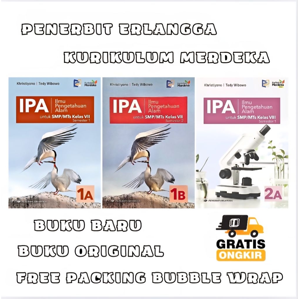 Jual Buku IPA 1A 1B 2A Semester 1 2 Kelas 7 8 SMP/MTs Erlangga ...