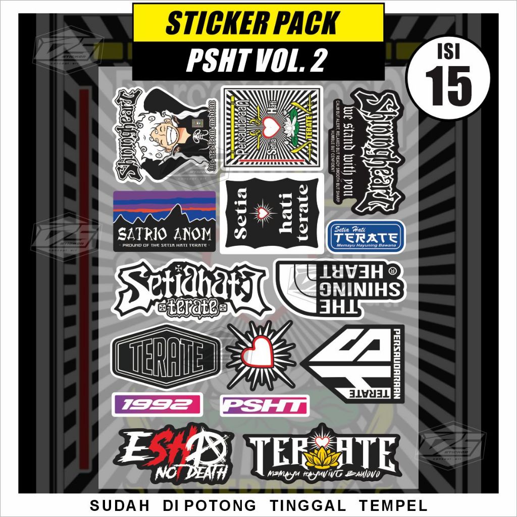 Jual STIKER PSHT TERATE ISI 15pcs Vol.2 Putih | Shopee Indonesia