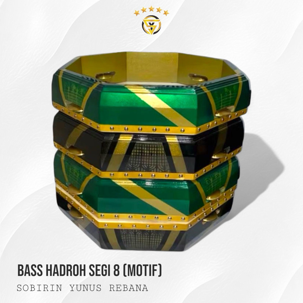 Jual Bass Hadroh Segi 8 Satuan Motif Ukuran 50 cm (FREE TAS) | Shopee ...