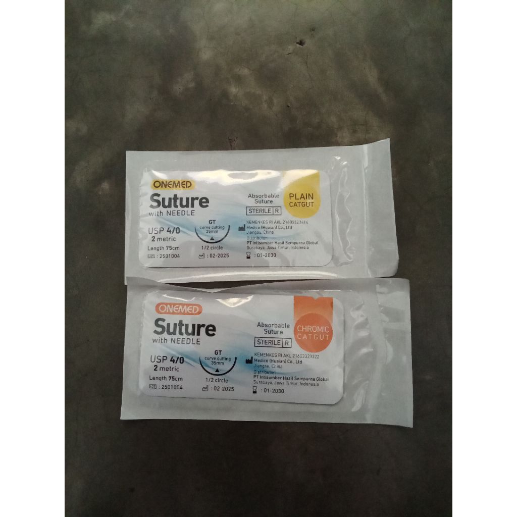 Jual BENANG CATGUT PLAIN DAN CROMIC USP 3/0 DAN 4/0 ONEMED PER BOX ISI ...